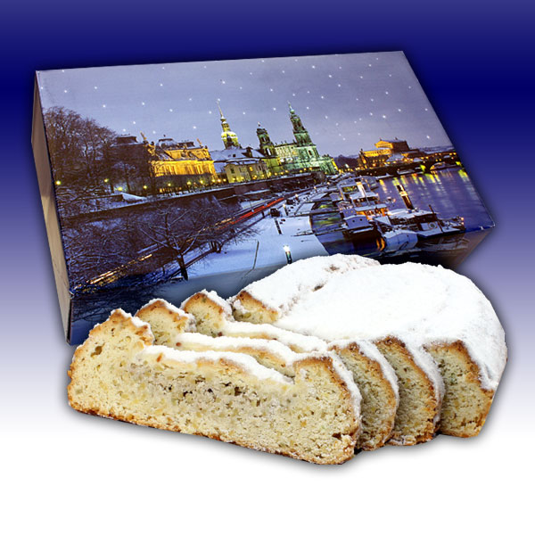 Almond Stollen 2000 g in gift box with large Stollen board – Dresden ...