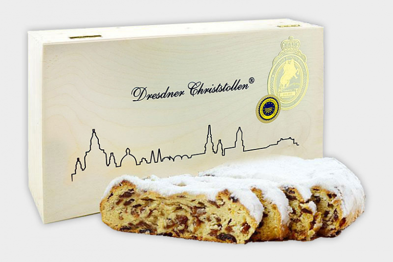 Original Dresdner Christstollen ® 1000 g in der Holzkiste – Dresden ...